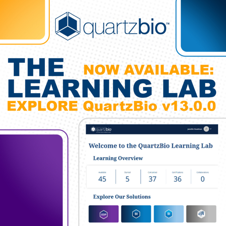 QuartzBio Platform Version 13.0.0: Learning Lab, Sharable Homepages ...